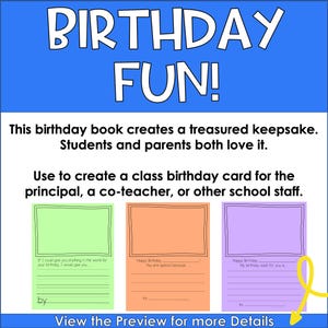 Happy Birthday Book – Personalized Student Birthday Gift From Class or ...