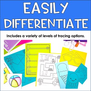 Summer Prewriting Worksheets for Kids – Line and Shape Tracing ...