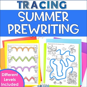Summer Prewriting Worksheets for Kids – Line and Shape Tracing ...