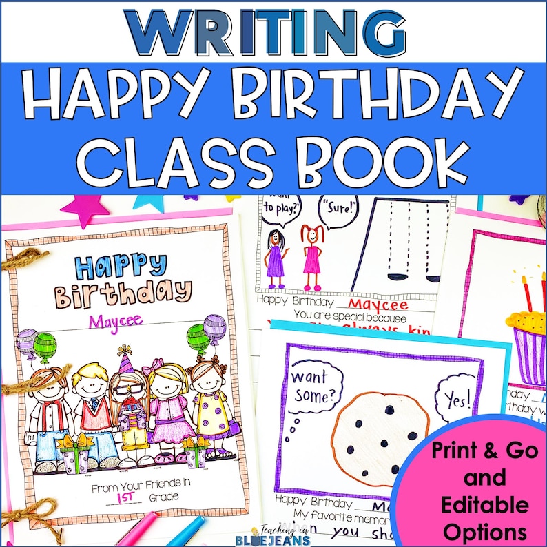 Happy Birthday Book – Personalized Student Birthday Gift From Class or ...