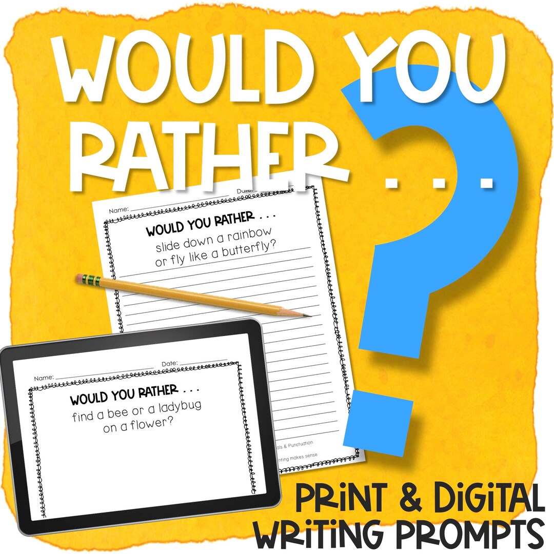 Fall Would You Rather Writing Prompts - Printable and Digital - Fall ...