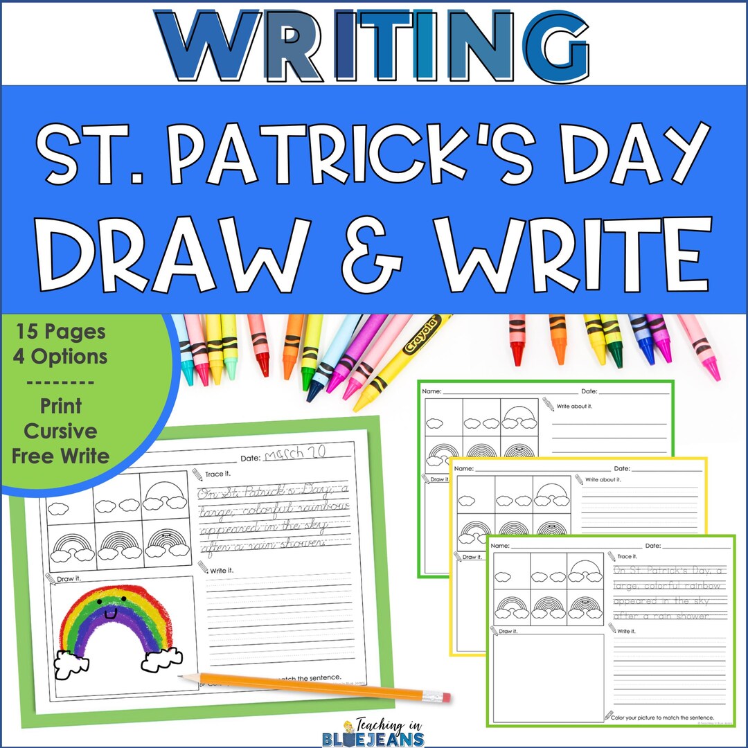 St. Patrick’s Day Directed Drawing and Writing Prompts for Kids – Print ...