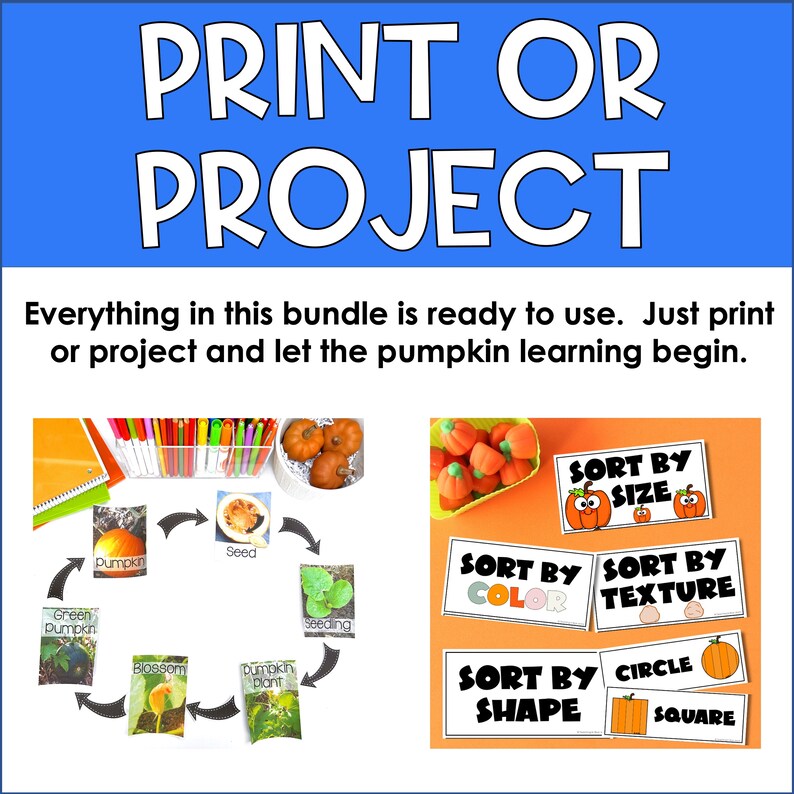 Pumpkin Activities for Kids – Printable Life Cycle Book, Science, Math ...