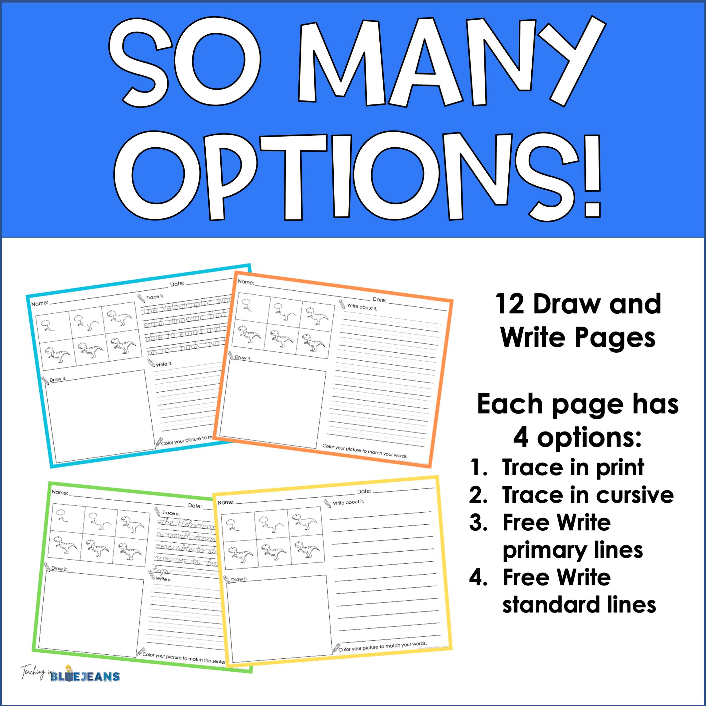Dinosaur Directed Drawing and Writing Prompts for Kids – Print ...