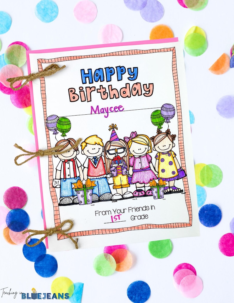 Happy Birthday Book – Personalized Student Birthday Gift From Class or ...