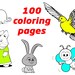 100 Easy Coloring Pages for Kids Toddlers Preschoolers - Etsy