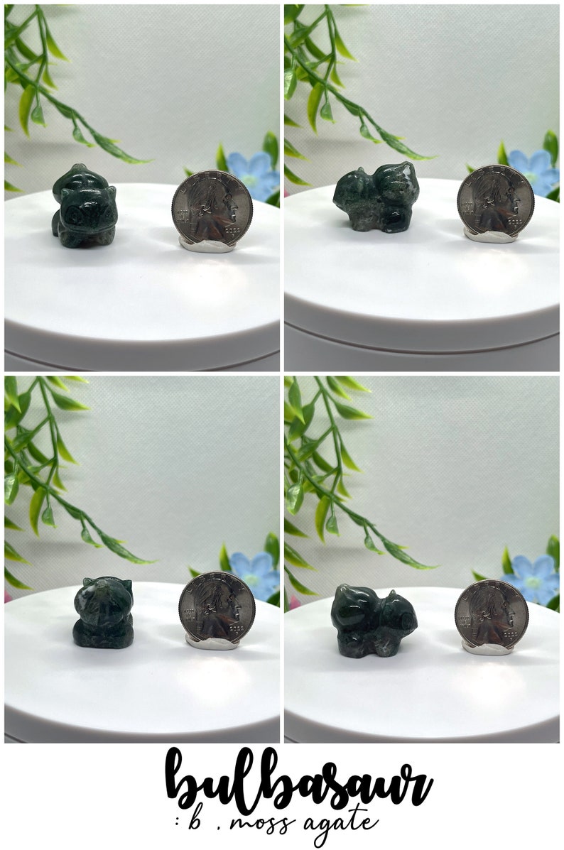Bulbasaur Pokemon Crystal Carvings you Choose - Etsy