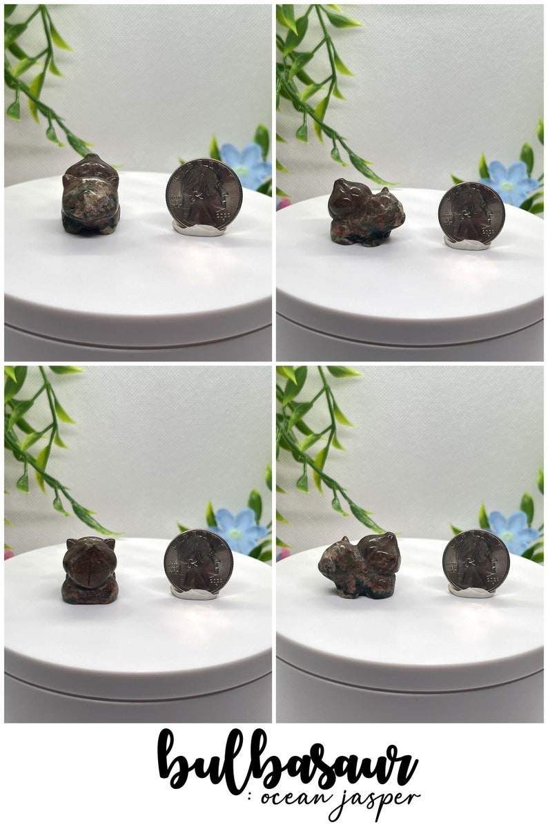 Bulbasaur Pokemon Crystal Carvings you Choose - Etsy