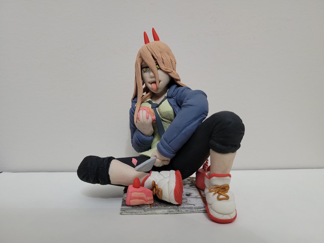 Handmade Nsfw Polymer Clay Figure Of Power From Chainsaw Man Anime
