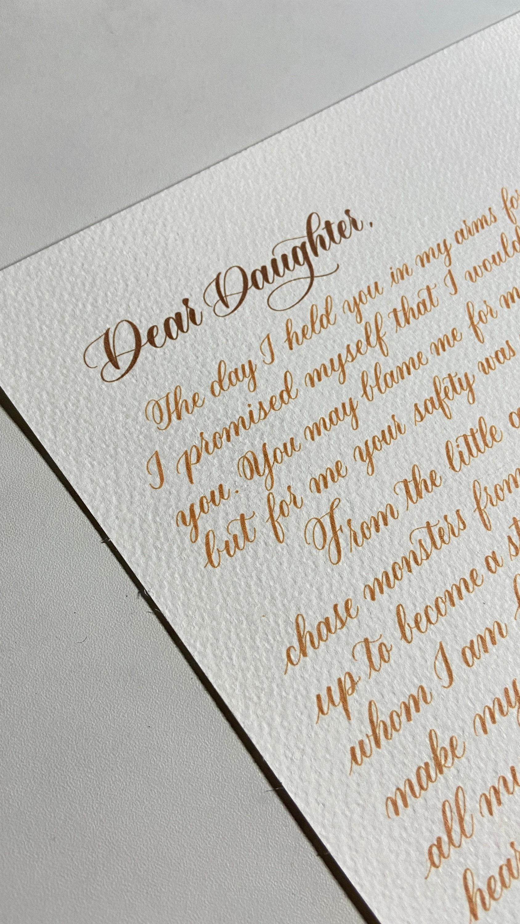 Personalised Handwritten Love Letter in Calligraphy | Custom ...