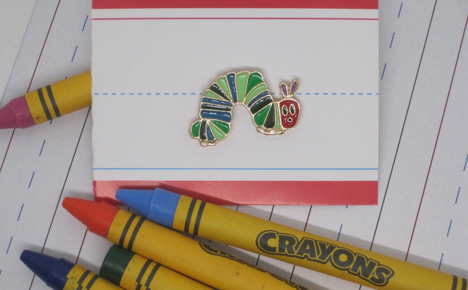 The Very Hungry Caterpillar Enamel Pin: Eric Carle Book Pin - Etsy