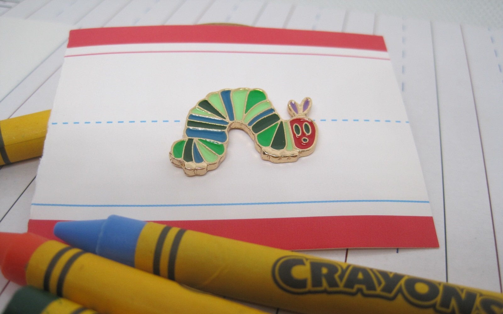 The Very Hungry Caterpillar Enamel Pin: Eric Carle Book Pin - Etsy