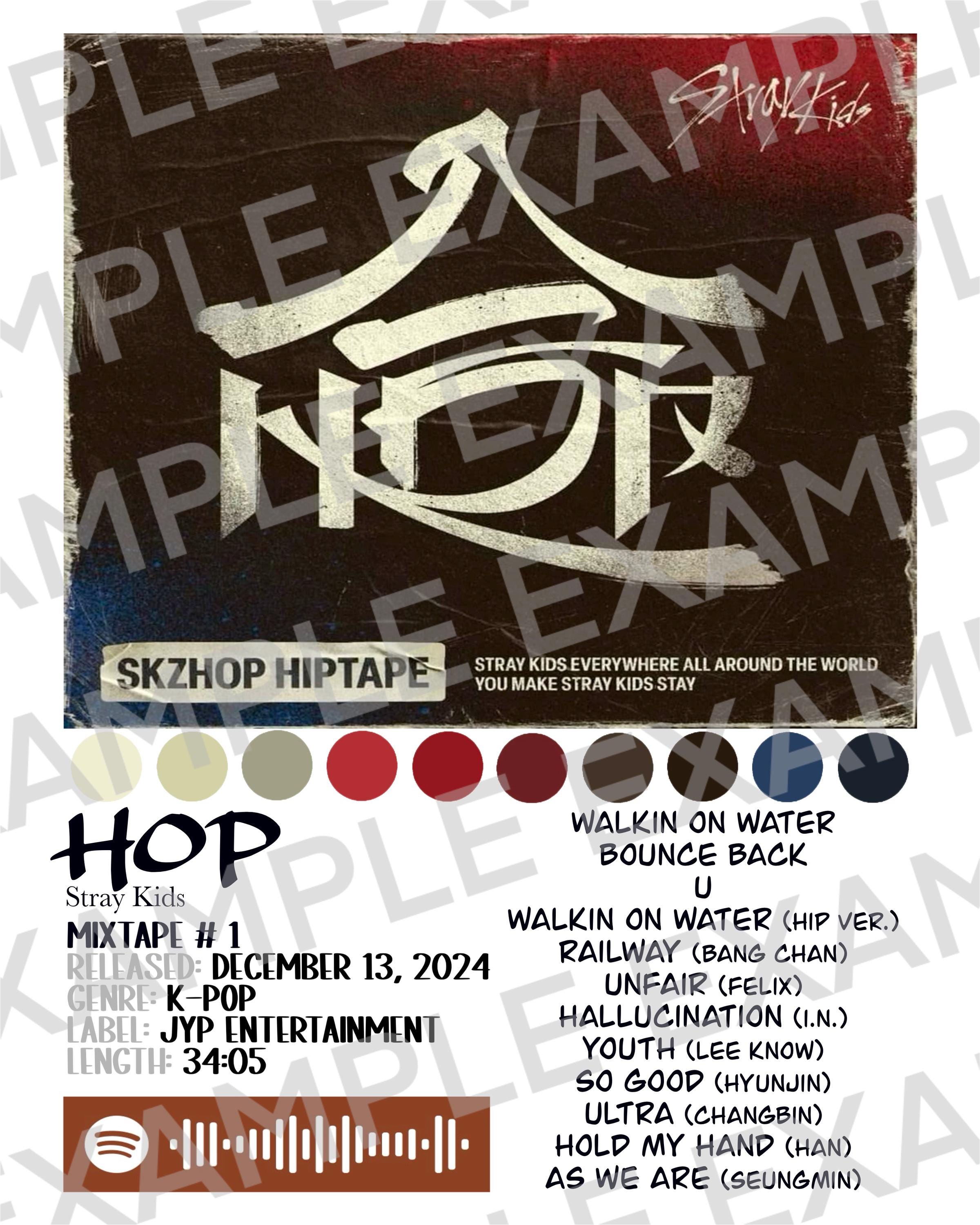 Custom Stray Kids, HOP Album Poster | 8x10 Digital Download | Wall Art ...
