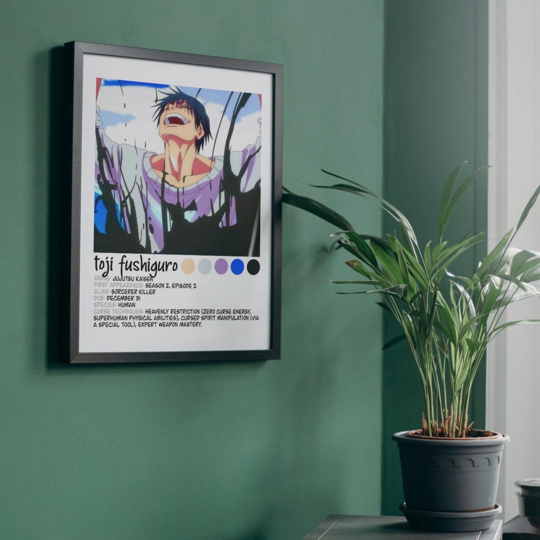 Toji Fushiguro Jujutsu Kaisen JJK Poster | Digital Download | 8x10, A4 ...