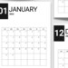 2023 Calendar PDF, Printable Blank Monthly Calendar 2023 With Sunday ...