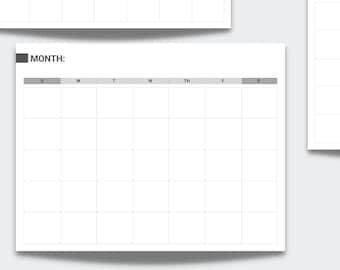 2023 Calendar PDF Printable Blank Monthly Calendar 2023 With - Etsy