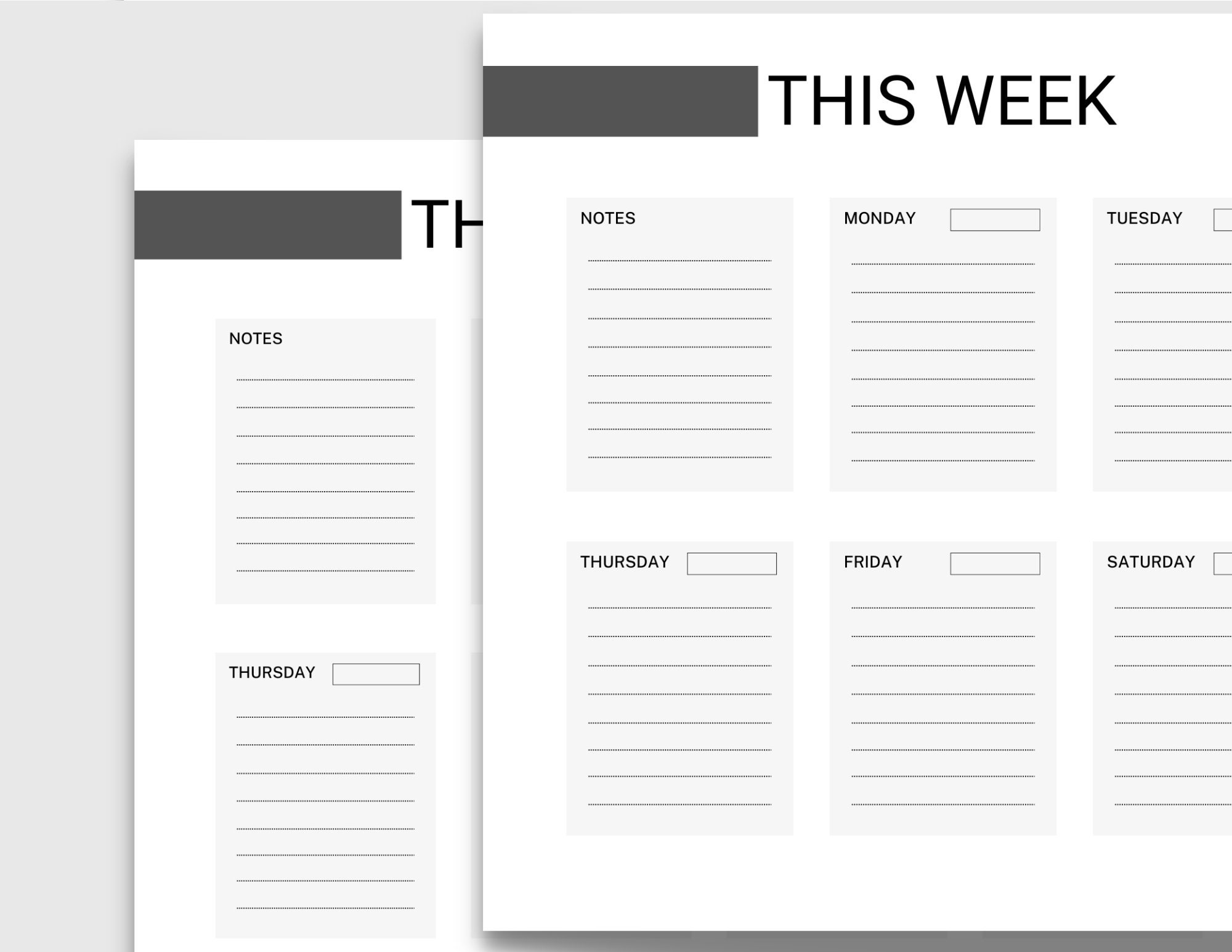 Weekly Planner Printable PDF, Weekly Digital Planner - Etsy