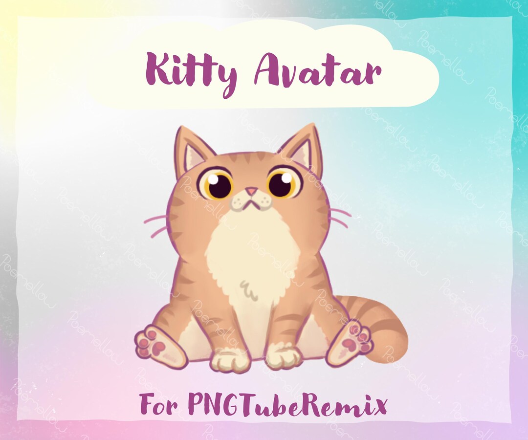 Cute Ginger Kitty Pngtuber Avatar for Pngtuberemix | Twitch and Youtube ...