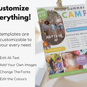 Editable Summer Fun Camp Flyer Template, Kids Summer Camp Flyer ...