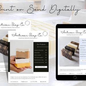 Handmade Soap Flyer Template, Editable Handmade Soap Making Small ...