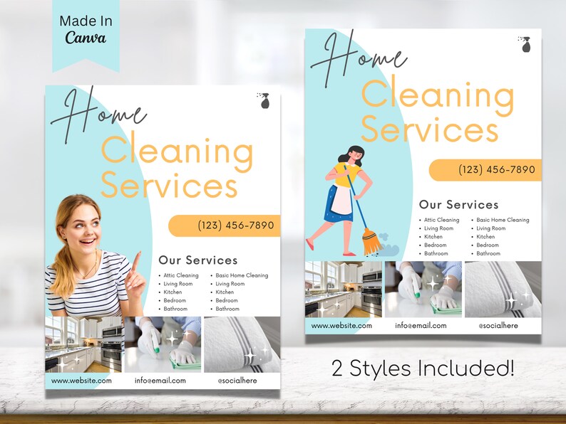 Cleaning Service Flyer DIY Sheet Cleaning Service Poster - Etsy