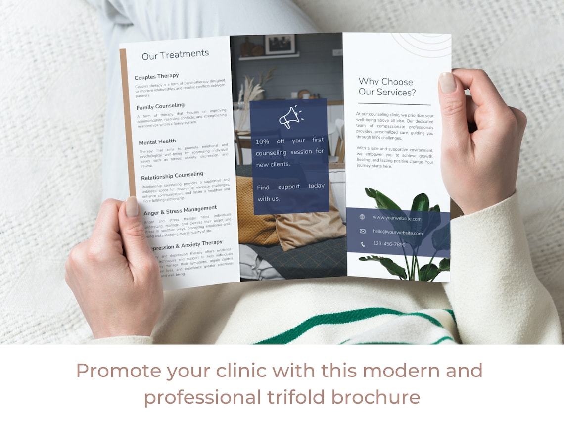 Counseling Psychology Therapy Brochure Templates Design, Mental Health ...