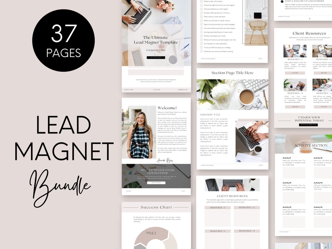Lead Magnet Template Canva, Lead Magnet for Coaches, Lead Magnet Guide ...