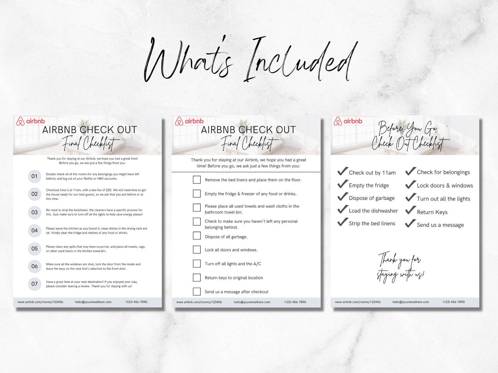 Airbnb Guest Check Out Checklist Sign Template | Editable Canva ...