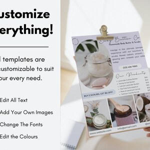 Body Scrub Flyer Template, Editable Handmade Body Scrub Small Business ...