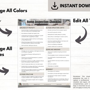 Home Inspection Checklist, Real Estate Marketing, Inspection Checklist ...