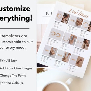 Jewelry Line Sheet Flyer, Line Sheet for Wholesale, Price List Template ...