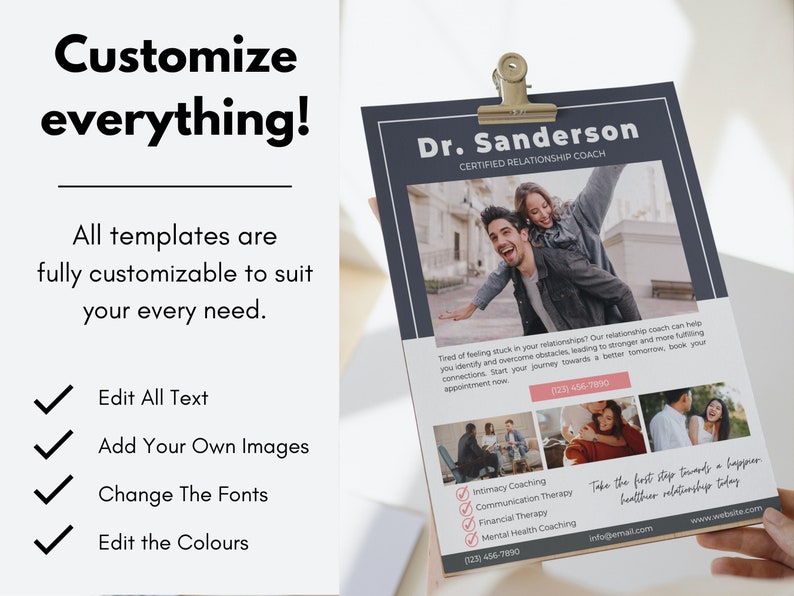 Relationship Coach Flyer Templates, Editable Printable, Couples ...