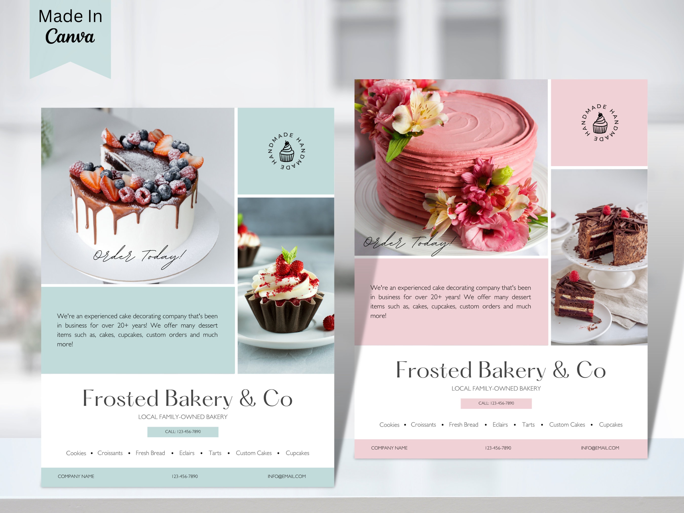 Cake Flyer Template Cupcake Cake Business Flyer Baking - Etsy