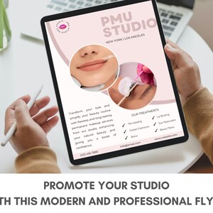 Beauty Flyer Brand Awareness Templates, PMU Promotional Flyer, Canva ...