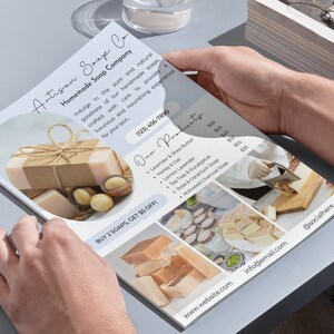 Handmade Soap Flyer Template, Editable Handmade Soap Making Small ...