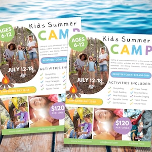 Editable Summer Fun Camp Flyer Template, Kids Summer Camp Flyer ...