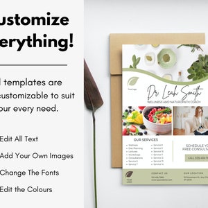 Wellness Coach Flyer Template, DIY Canva Flyer Template for Print ...