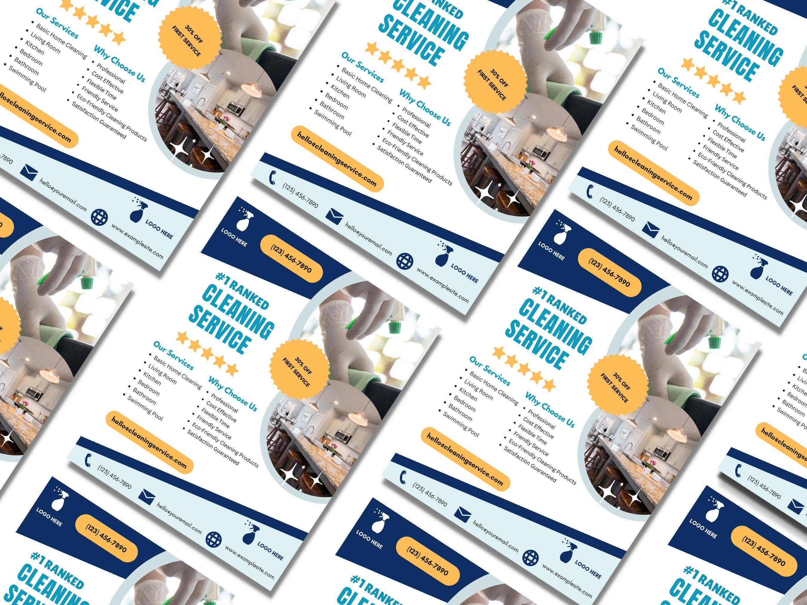Cleaning Service Poster | Cleaning Flyer | Housekeeping Flyer | DIY ...