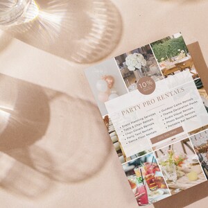 Party Rental Flyer Template, DIY Leaflet for Party Equipment, Event Decor Flyer, Editable in ...