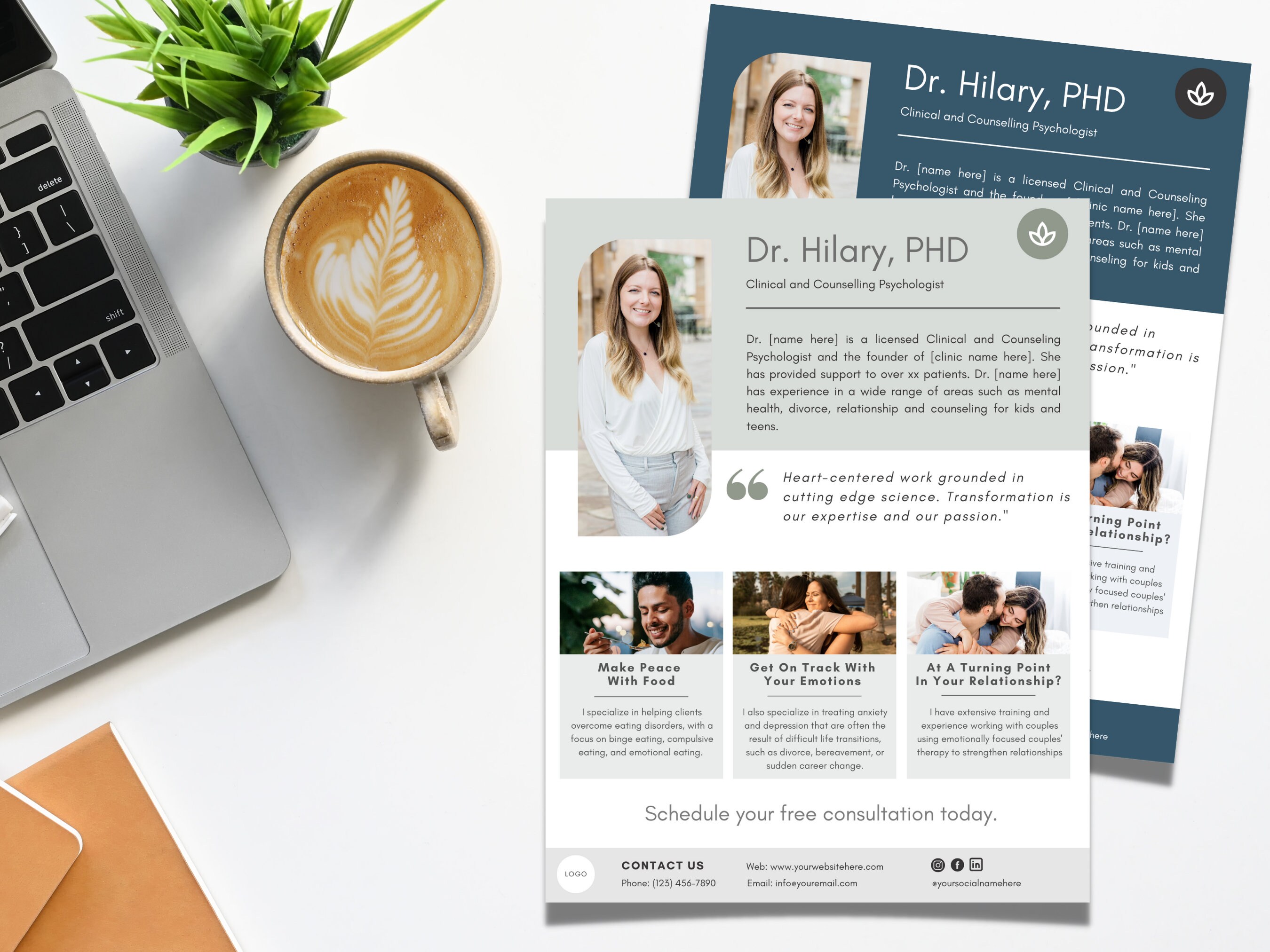 Counseling Psychology Therapy Flyer Templates Design, Mental Health ...