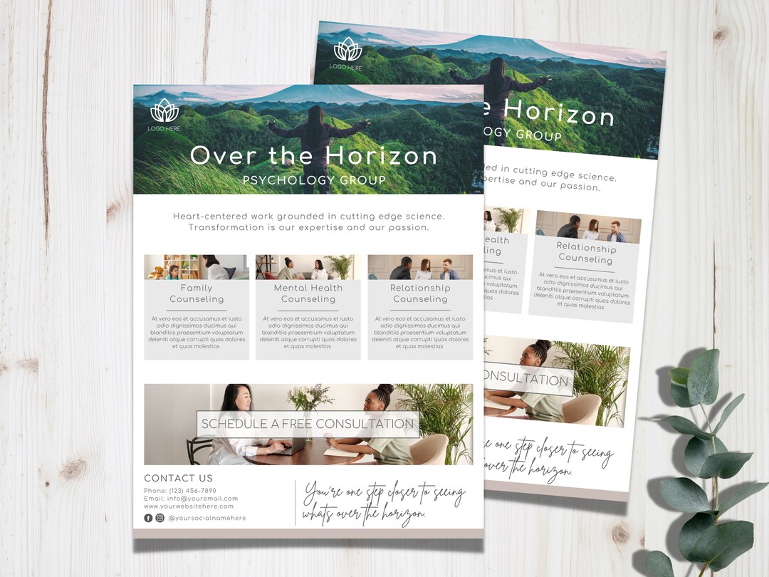 Counseling Psychology Therapy Flyer Templates Design, Instant, Mental ...