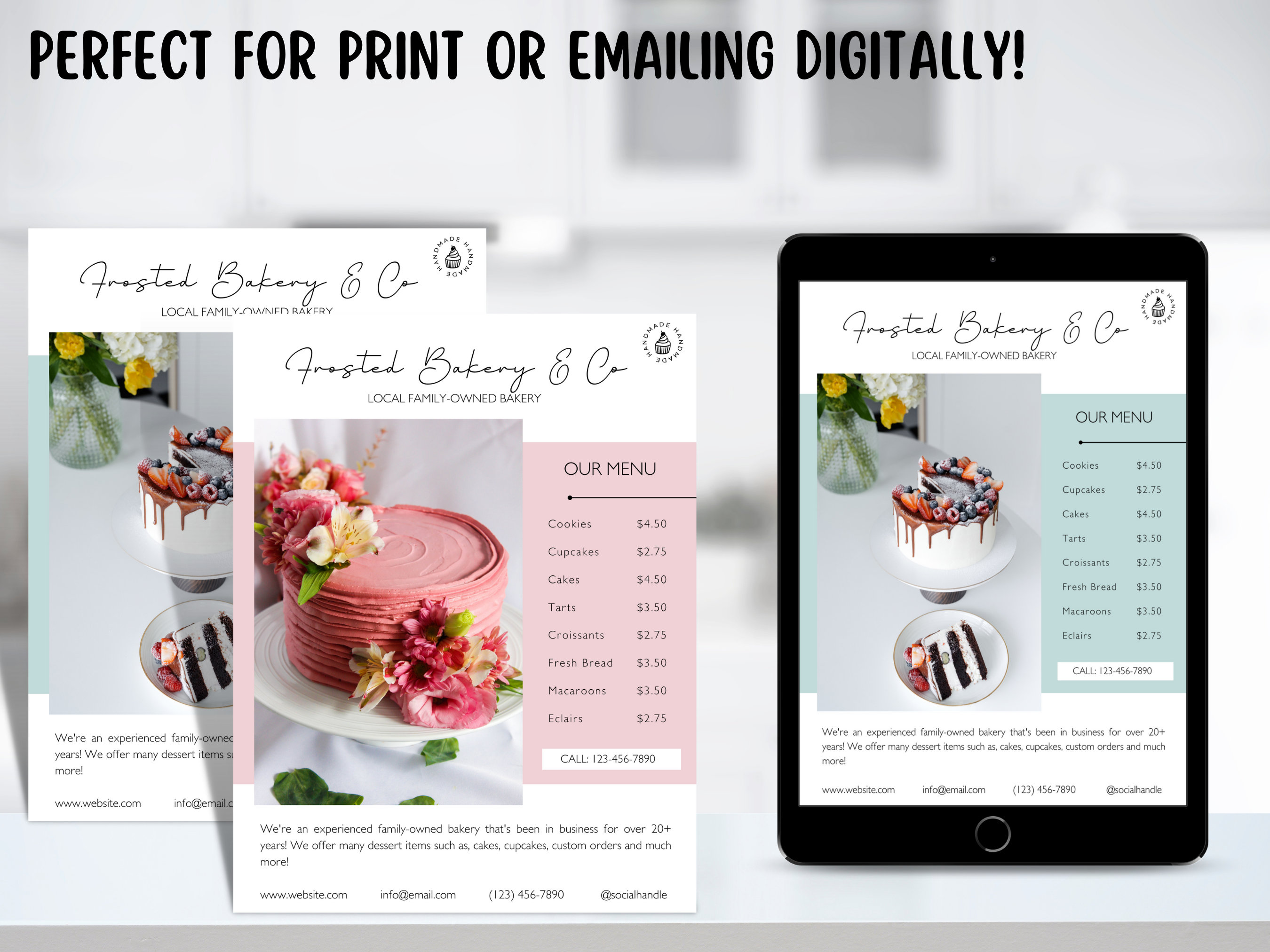 Bakery Flyer Template, Cake Business Flyer, Baking Dessert Flyer, DIY ...