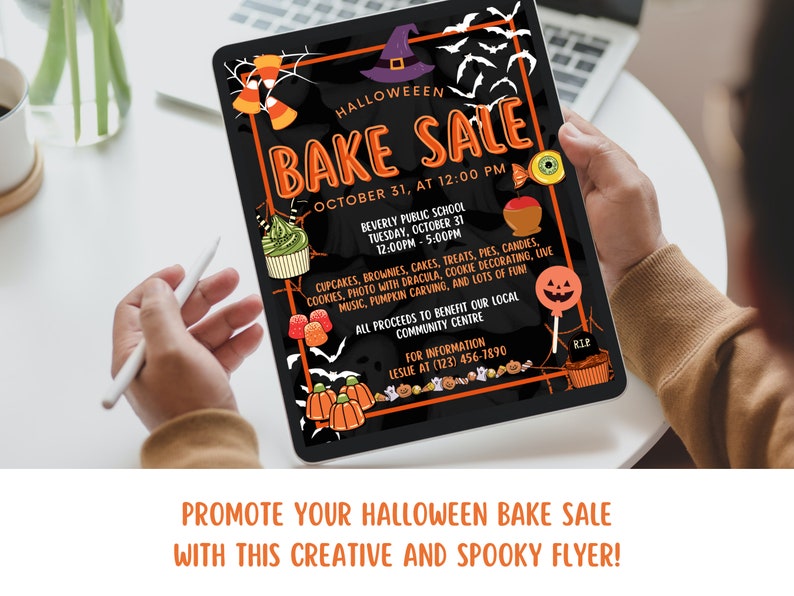 Editable Halloween Bake Sale Flyer Invitation, School Bake Sale ...