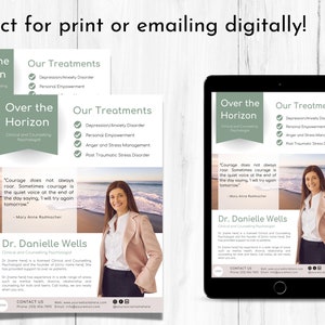 Counseling Psychology Therapy Flyer Templates Design, Editable ...