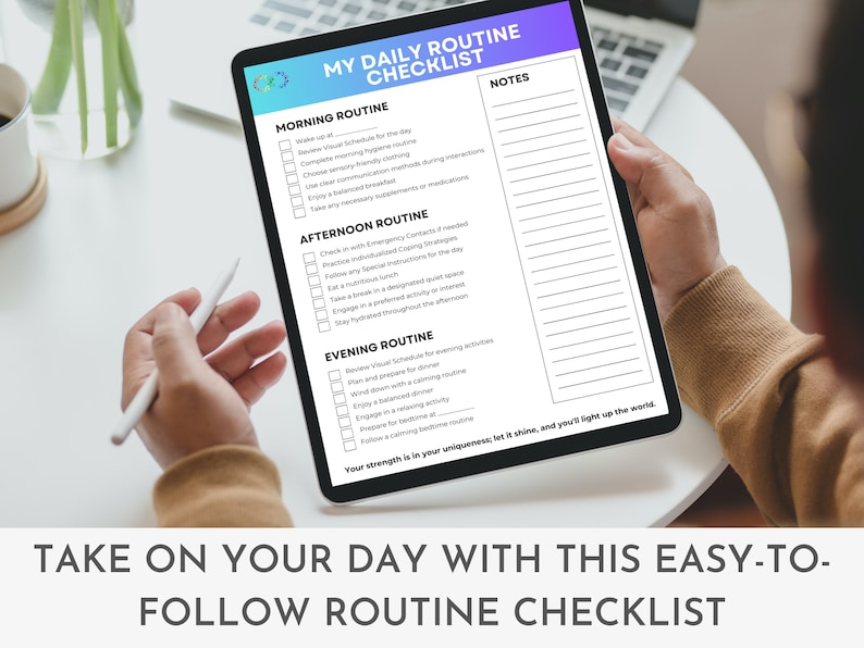Autism Daily Checklist Autism Checklist Daily Planner - Etsy