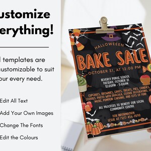 Editable Halloween Bake Sale Flyer Invitation, School Bake Sale ...