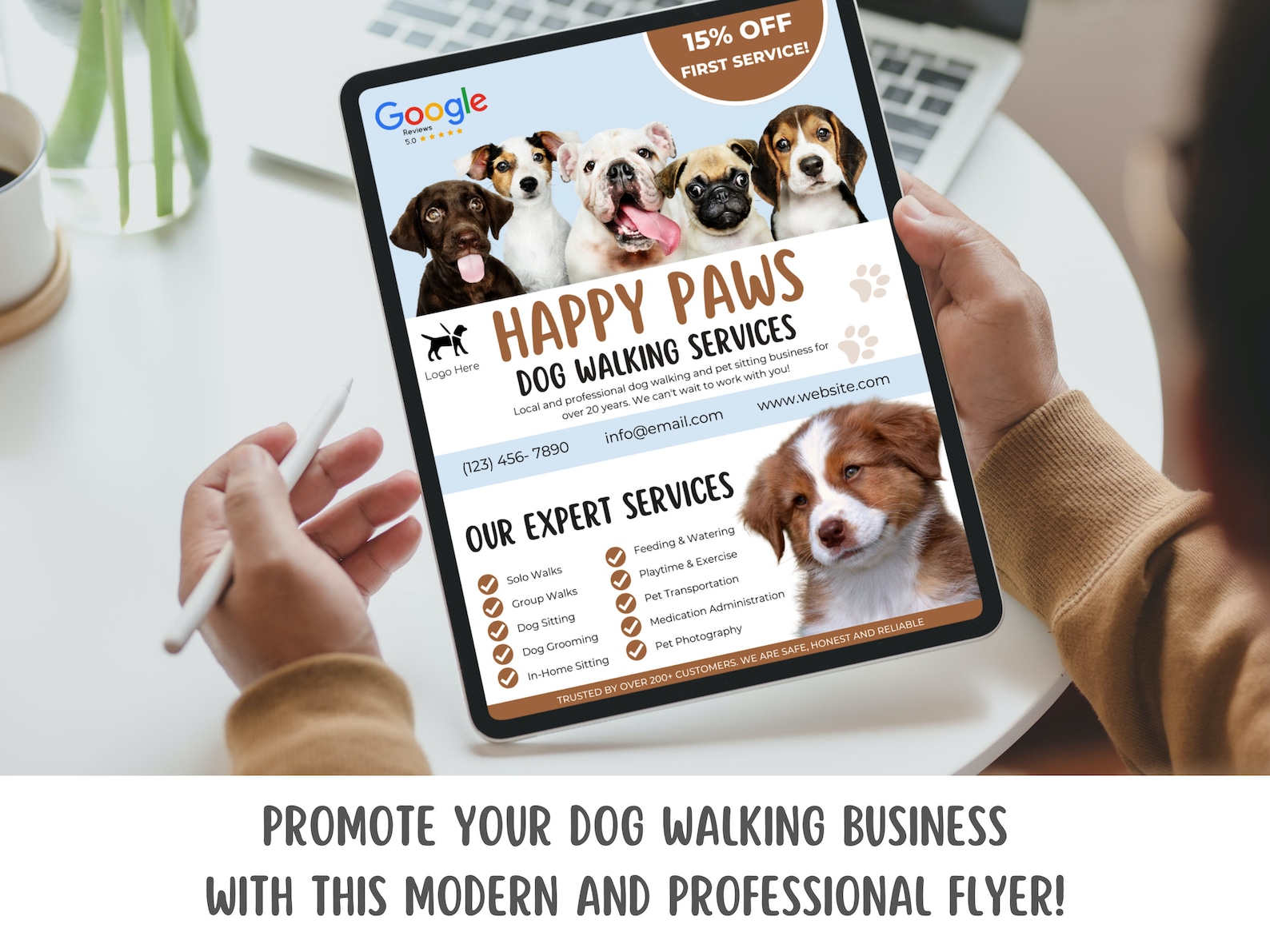 Dog Walking Flyer Poster Leaflet, Pet Sitting Flyer Poster Leaflet, Pet ...