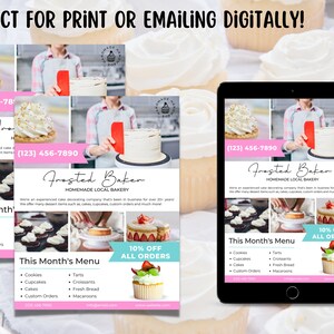 Cake Flyer Template, Cupcake Cake Business Flyer, Baking Dessert Flyer ...