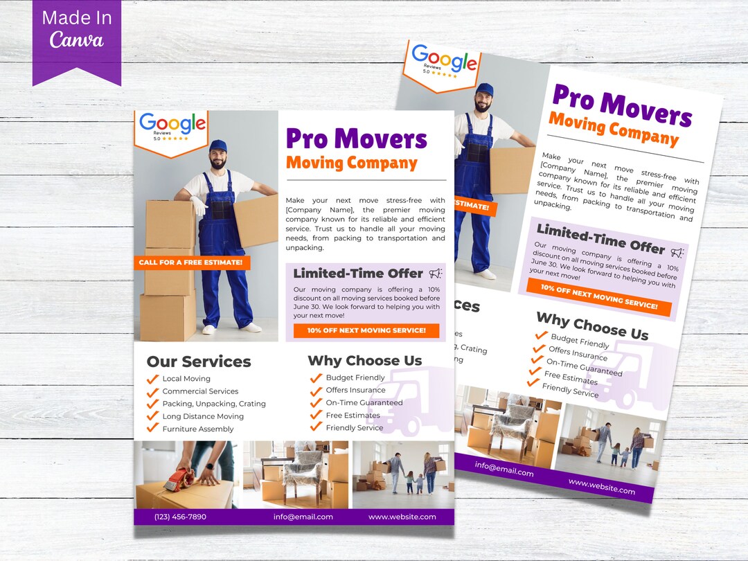 Moving Service Flyer, Moving Service Poster, Residential Commercial ...