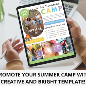 Editable Summer Fun Camp Flyer Template, Kids Summer Camp Flyer ...